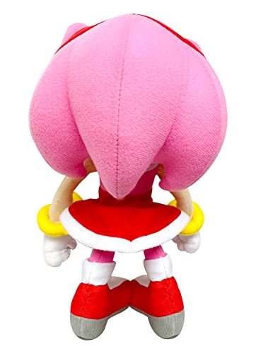 GE Animation GE-52635 Sonic The Hedgehog 9" Amy Rose in Red Dress Stuffed Plush