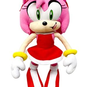 GE Animation GE-52635 Sonic The Hedgehog 9" Amy Rose in Red Dress Stuffed Plush