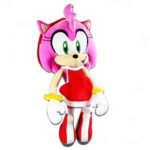 GE Animation GE-52635 Sonic The Hedgehog 9" Amy Rose in Red Dress Stuffed Plush