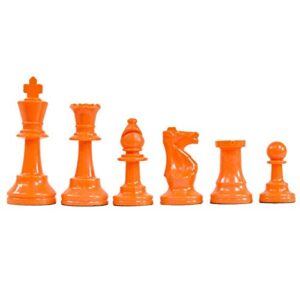 wholesale chess staunton colored chess pieces (orange)