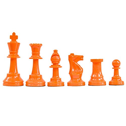 Wholesale Chess Staunton Colored Chess Pieces (Orange)