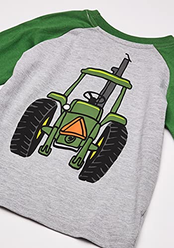 John Deere boys Big Tractor Tee Maternity Blouse, Heather Grey/Green, 3-4T US