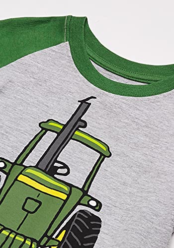 John Deere boys Big Tractor Tee Maternity Blouse, Heather Grey/Green, 3-4T US