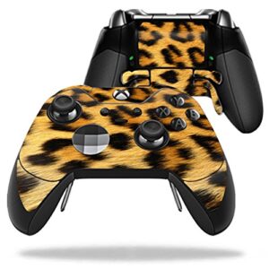 mightyskins skin compatible with microsoft xbox one elite wireless controller case wrap cover sticker skins cheetah