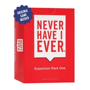 never have i ever card game - expansion pack one, the ultimate adult party game starter pack, spice up your next game night, pregame, or icebreaker, includes wild and hilarious prompts, ages 17+