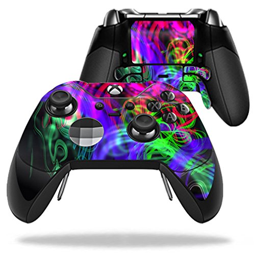 MightySkins Skin Compatible with Microsoft Xbox One Elite Controller - Neon Splatter | Protective, Durable, and Unique Vinyl wrap Cover | Easy to Apply, Remove, and Change Styles | Made in The USA