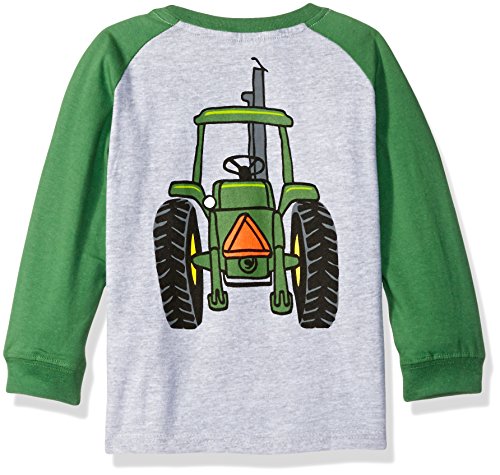 John Deere boys Big Tractor Tee Maternity Blouse, Heather Grey/Green, 3-4T US