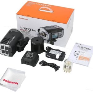 Godox AD600BM Bowens Mount 600Ws GN87 HSS Outdoor Flash Strobe Light with 2.4G Wireless X System, 8700mAh Battery to Provide 500 Full Power Flashes Recycle in 0.01-2.5 Second, W/Cleaning Kit