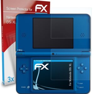 atFoliX Screen Protection Film compatible with Nintendo DSi XL Screen Protector, ultra-clear FX Protective Film (Set of 3)