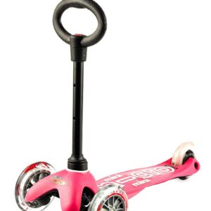 Mini 3in1 Deluxe 3-Stage Ride-on Micro Scooter Toddler Toys for Ages 12 Months to 5 Years - Pink