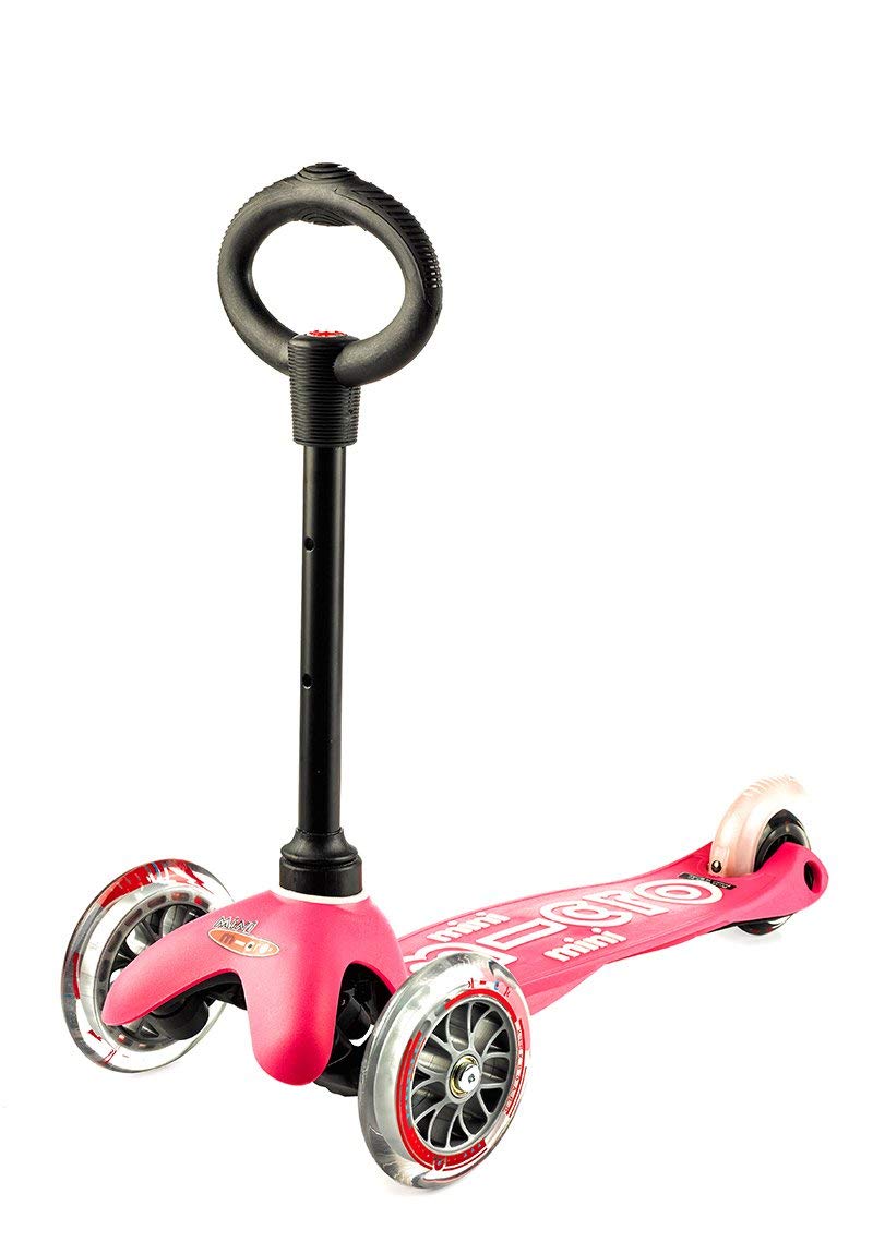 Mini 3in1 Deluxe 3-Stage Ride-on Micro Scooter Toddler Toys for Ages 12 Months to 5 Years - Pink