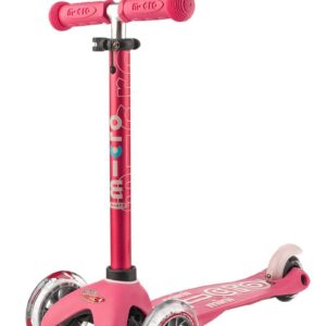 Mini 3in1 Deluxe 3-Stage Ride-on Micro Scooter Toddler Toys for Ages 12 Months to 5 Years - Pink