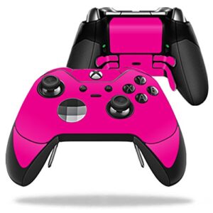 mightyskins skin compatible with microsoft xbox one elite wireless controller case wrap cover sticker skins solid hot pink