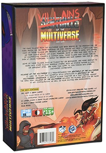 Greater Than Games: Sentinels of The Multiverse: Villains of The Multiverse, Strategy Board Game, 2 to 5 Players, 30 to 60 Minute Play Time, for Ages 13 and up