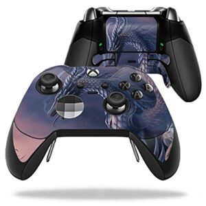 mightyskins skin compatible with microsoft xbox one elite controller - dragon fantasy | protective, durable, and unique vinyl wrap cover | easy to apply, remove, and change styles | made in the usa