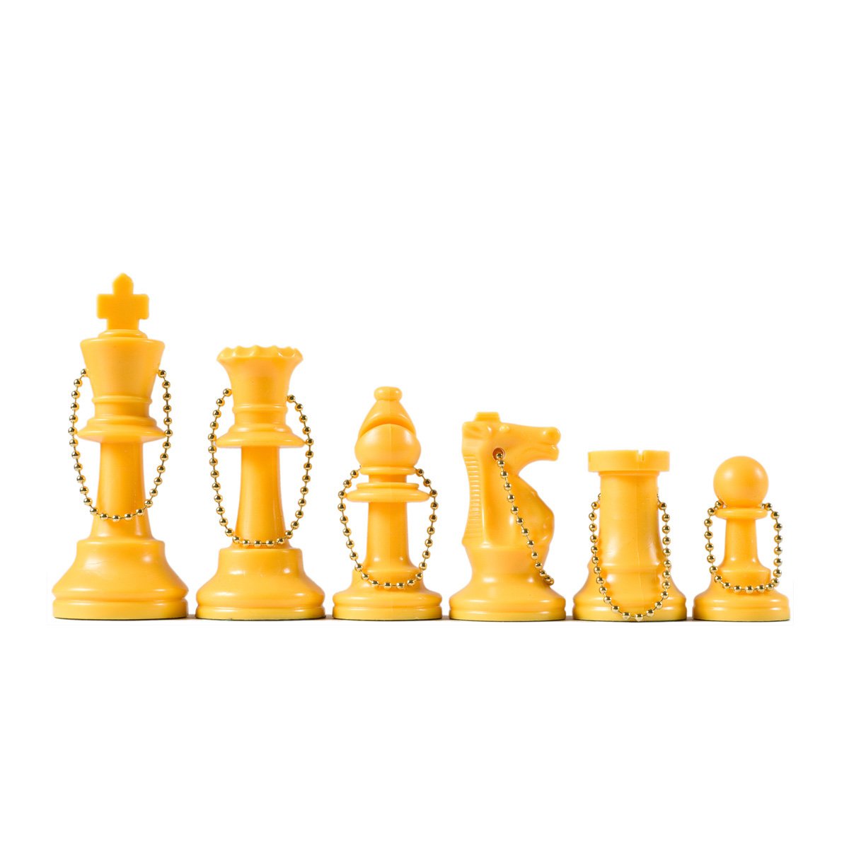 Wholesale Chess - Chess Pieces Keychain Set (Yellow)