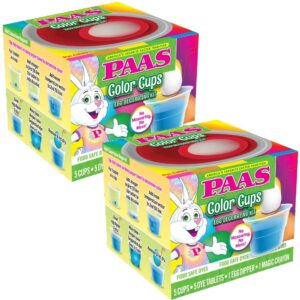 paas color cups egg decorating kit (pack of 2) - america's favorite easter tradition