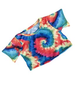 tie dye t-shirt fits most 8"-10" webkinz, shining star and 8"-10" make your own stuffed animals and build-a-bear