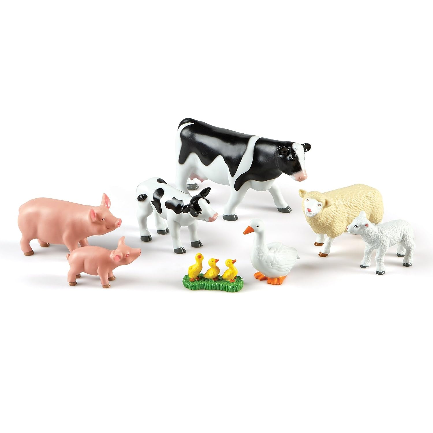 Learning Resources Jumbo Farm Animals Mommas and Babies - 8 Pieces, Ages 18+ months Toddler Learning Toys, Farm Animal Figures for Kids