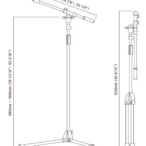 Tama Iron Works Tour MS456BK - Telescoping Boom Mic Stand