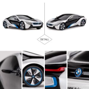 RASTAR BMW i8 RC Car BMW i8 1/24 Remote Control Car, BMW Toy Car - Silver