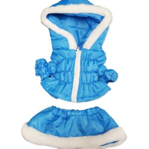 Light Blue Parka and Skirt Outfit Fits Most 14" - 18" Build-a-Bear and Make Your Own Stuffed Animals