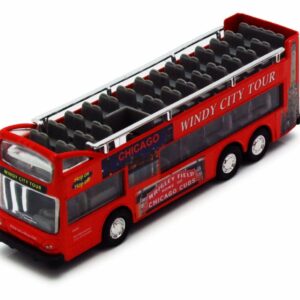 Showcasts Chicago Sightseeing Double Decker Bus Open Top, Red 2168CG - 6 Inch Scale Diecast Model Replica, but NO Box