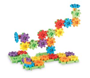 learning resources gears! gears! gears! starter building set, puzzle, early stem toys, gears toys for kids, 60 pieces, ages 3+