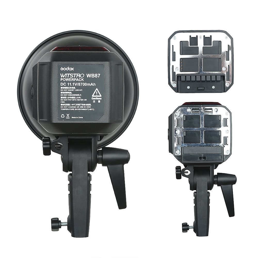 Godox AD600BM Bowens Mount 600Ws GN87 HSS Outdoor Flash Strobe Light with 2.4G Wireless X System, 8700mAh Battery to Provide 500 Full Power Flashes Recycle in 0.01-2.5 Second, W/Cleaning Kit