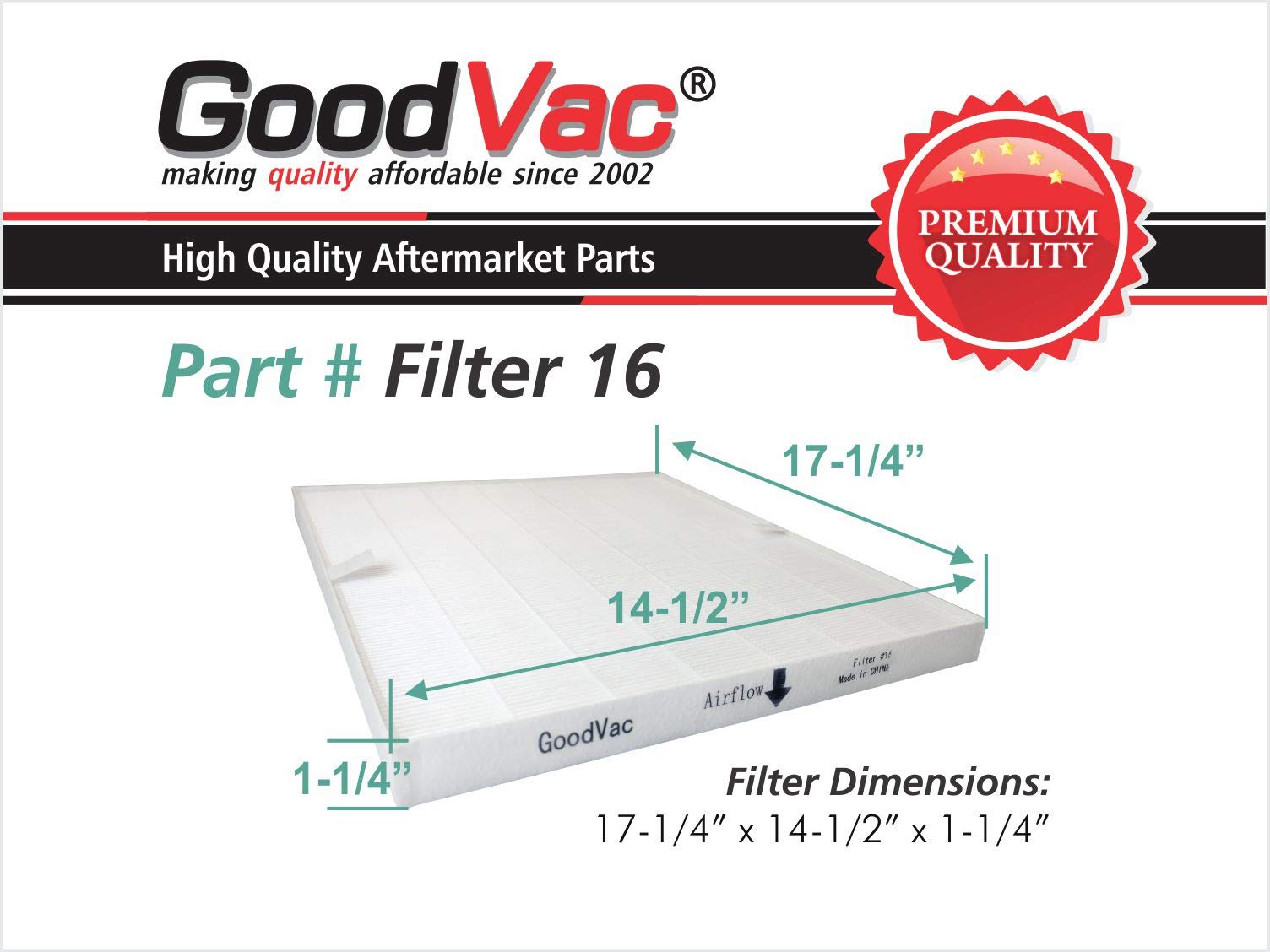 GOODVAC Replacement for Electrolux EL500 EL500AZ HEPA Air Cleaner Filter w/Carbon Pre-Filters