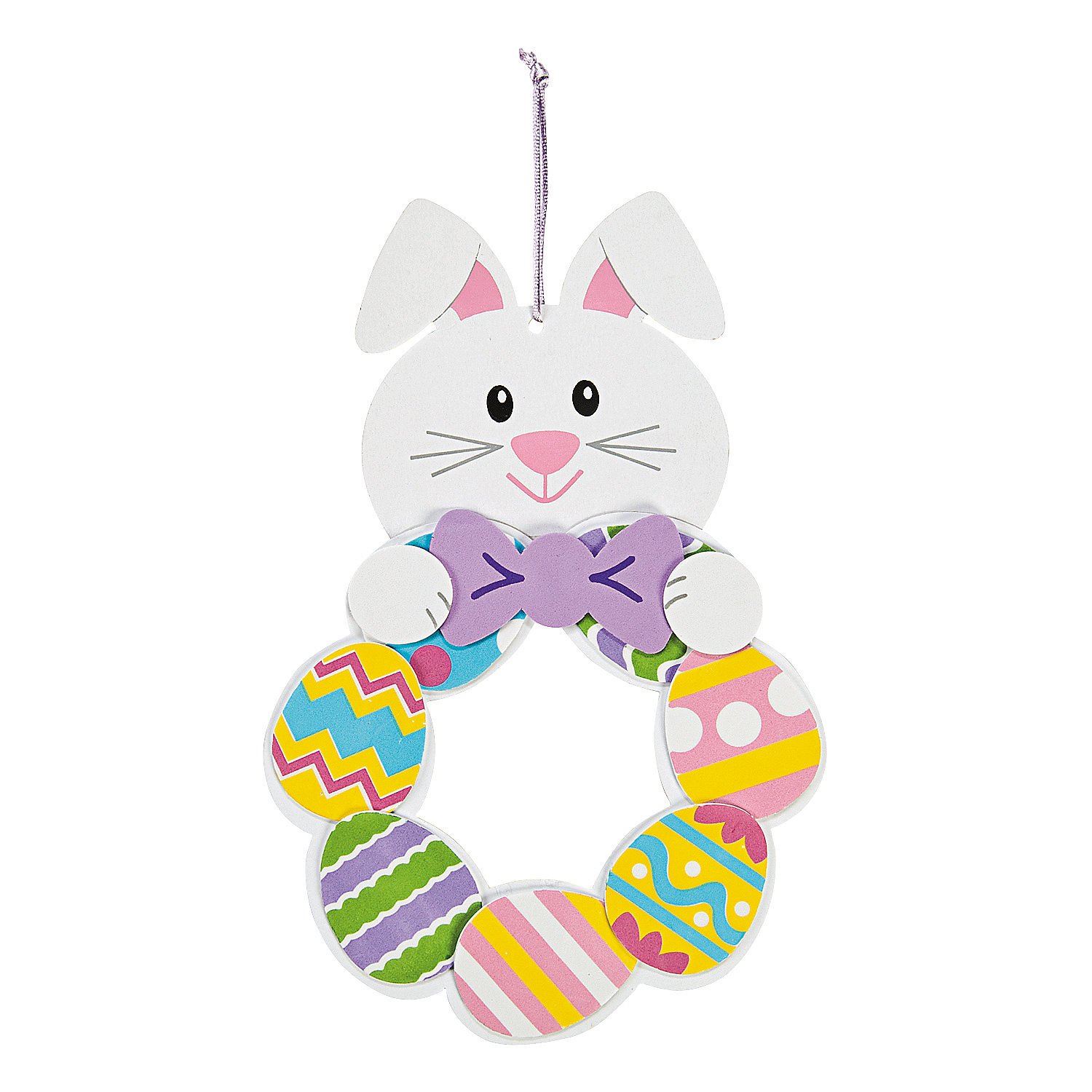 Easter Bunny Wreath Craft Kit - Makes 12 - DIY Crafts for Kids and Fun Home Activities