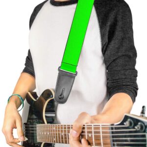 Buckle-Down GS-W31413 Guitar Strap - Neon Green, 2" Wide & 29-54" Length,Multicolor