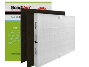 goodvac replacement for electrolux el500 el500az hepa air cleaner filter w/carbon pre-filters