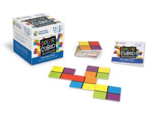 learning resources color cubed strategy game, brain boosting matching 2-6 players, 40 pieces, ages 5+