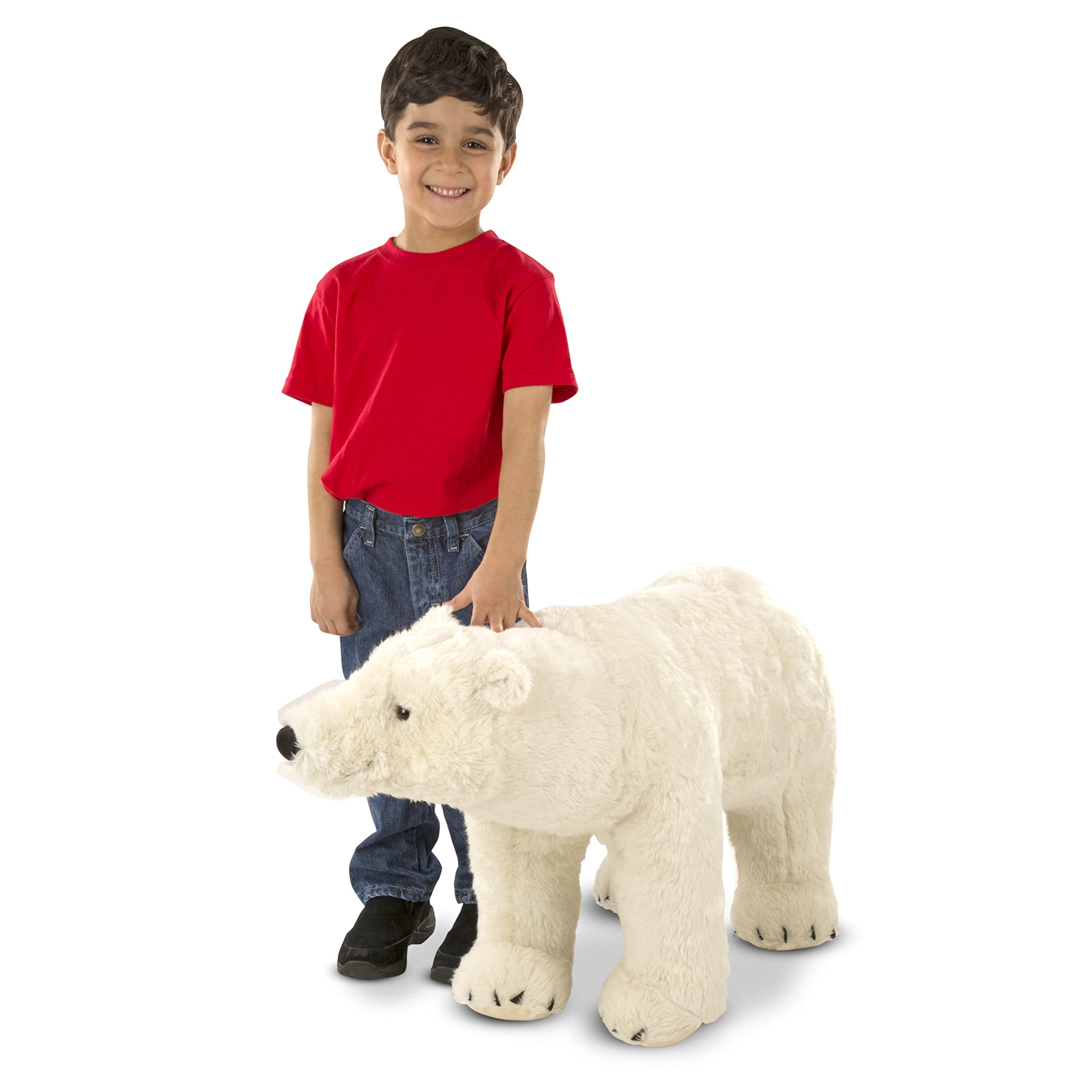 Melissa & Doug Giant Polar Bear - Lifelike Plush Toy (3 Feet Long), White - Extra Large Stuffed Animal for Ages 3+