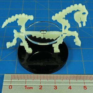 LITKO Skeletal Steed Character Mount | Warhorse Skeleton | Role Playing Games | Compatible with Dungeons & Dragons and Pathfinder Games (Ivory, 40mm Circular Base)