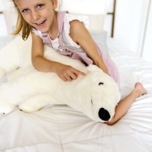 Melissa & Doug Giant Polar Bear - Lifelike Plush Toy (3 Feet Long), White - Extra Large Stuffed Animal for Ages 3+