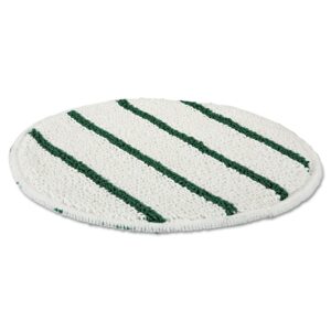 Rubbermaid Commercial RCP P269 Low Profile Scrub-Strip Carpet Bonnet, 19" Diameter, 5 Pads per Pack, White/Green (Pack of 5)