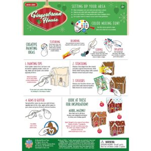 Works of Ahhh... Holiday Craft Set - Gingerbread House Wood Paint Kit - Comes