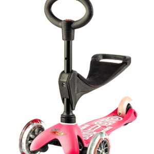 Mini 3in1 Deluxe 3-Stage Ride-on Micro Scooter Toddler Toys for Ages 12 Months to 5 Years - Pink