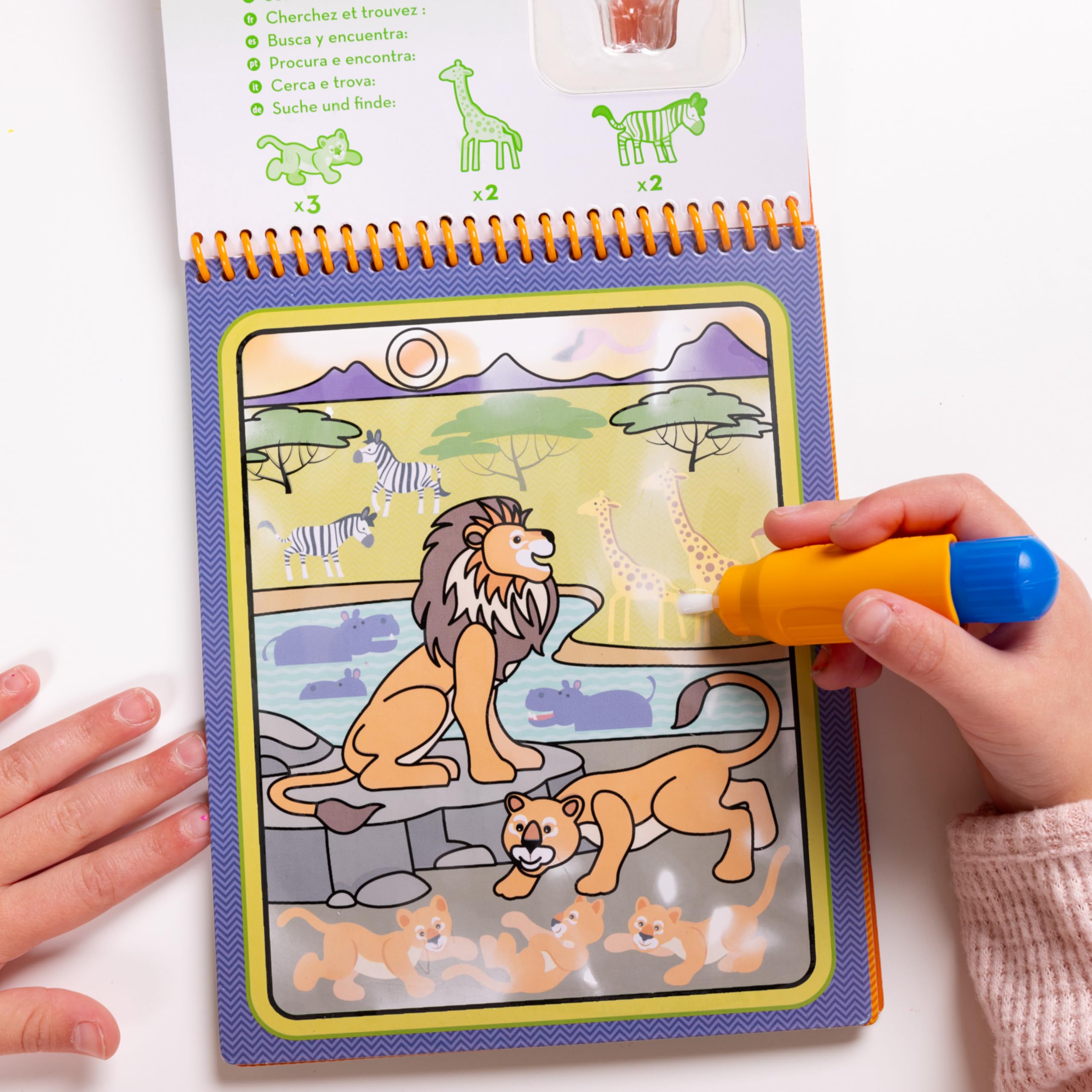 Melissa & Doug On the Go Water Wow! Reusable Water-Reveal Activity Pad - Safari - FSC Certified