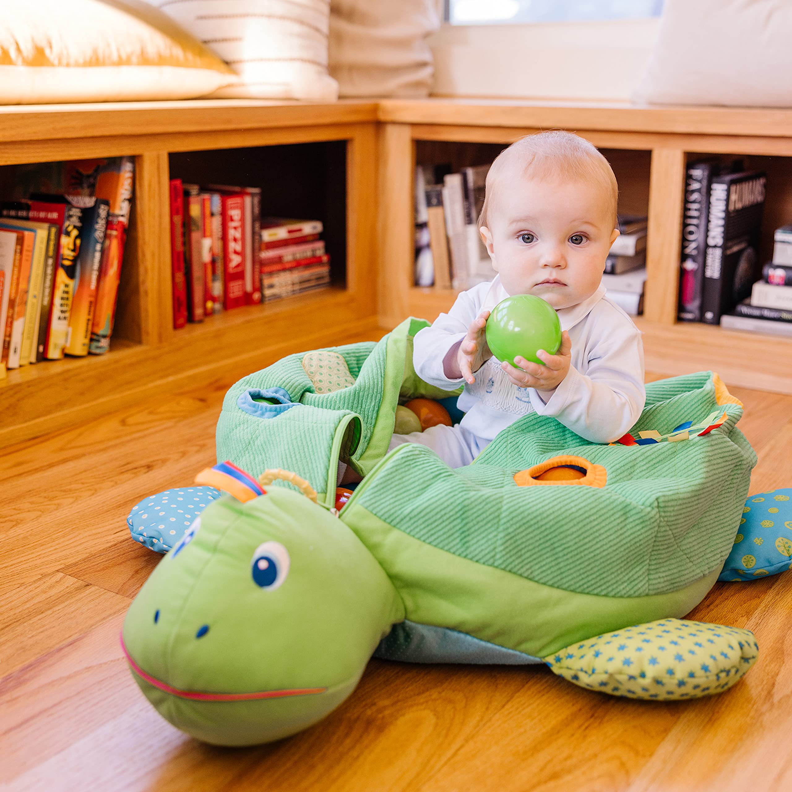 Melissa & Doug Kids Turtle Ball Pit With 60 Balls