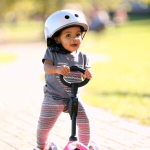 Mini 3in1 Deluxe 3-Stage Ride-on Micro Scooter Toddler Toys for Ages 12 Months to 5 Years - Pink