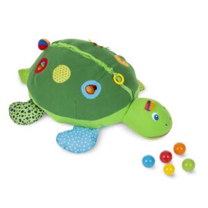 melissa & doug kids turtle ball pit with 60 balls