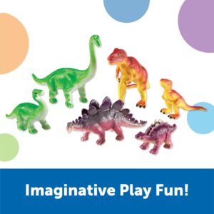 Learning Resources Jumbo Dinosaurs I Mommas and Babies I T-Rex, Stegosaurus, and Brachiosaurus, 6 Animals, multi-color