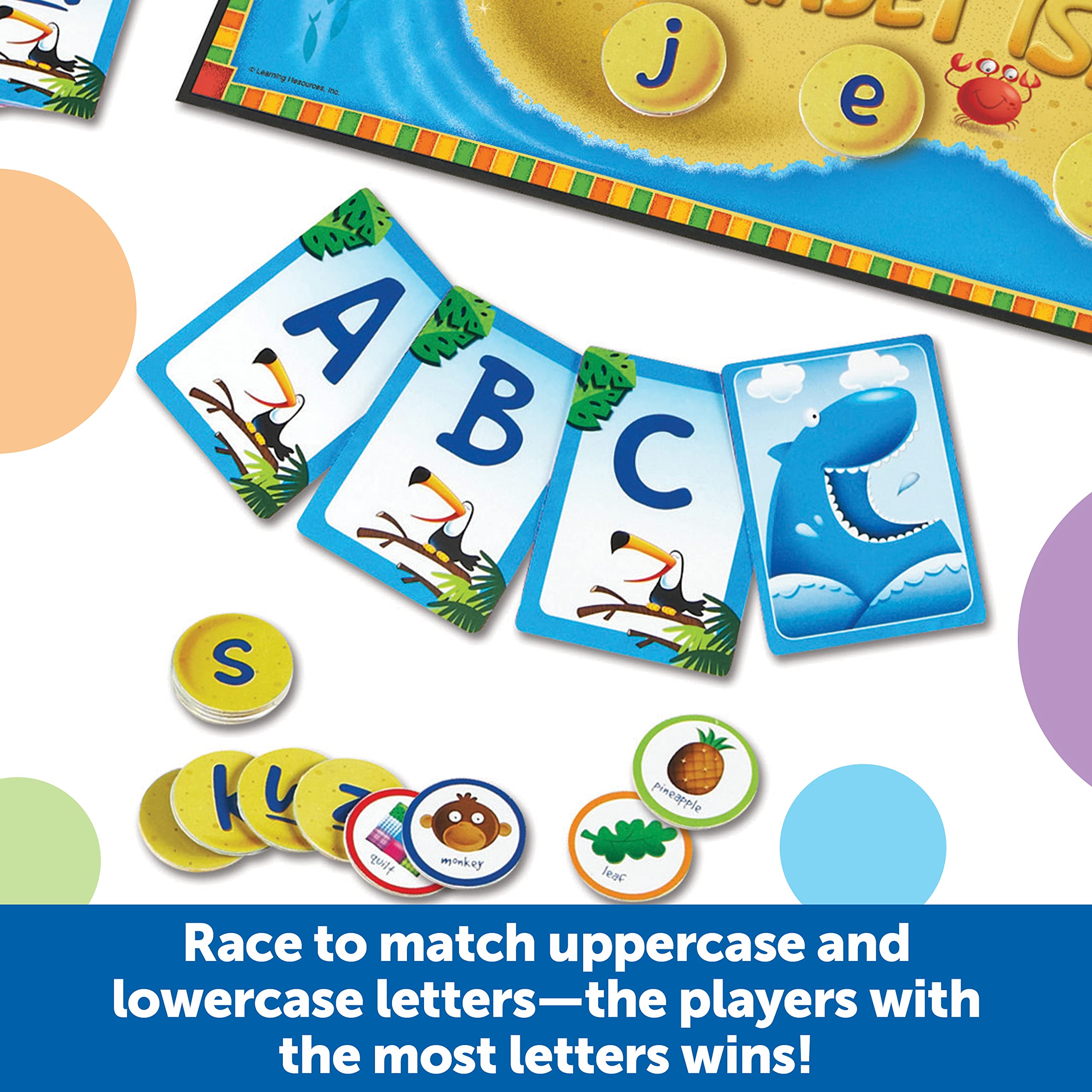 Learning Resources Alphabet Island, Letter & Sounds Game, Language Development Toy, Alphabet Learning Toys, ABC Board Games for Kids, Ages 4+