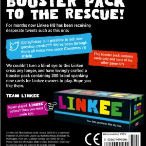 Ideal | LINKEE Trivia Game Booster Pack: Four Little Questions, with one Big Link! | Family Games | for 2-30 Players | Ages 12+