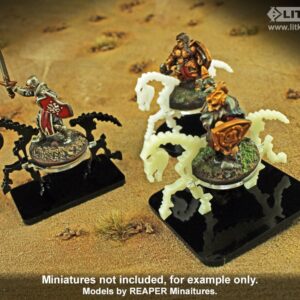 LITKO Skeletal Steed Character Mount | Warhorse Skeleton | Role Playing Games | Compatible with Dungeons & Dragons and Pathfinder Games (Ivory, 40mm Circular Base)