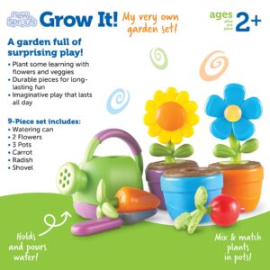 Learning Resources New Sprouts Grow It! Toddler Gardening Set - 9 Pieces, Ages 2+ Toddler Learning Toys, Garden Toys for Kids, Spring and Easter Toys for Boys and Girls