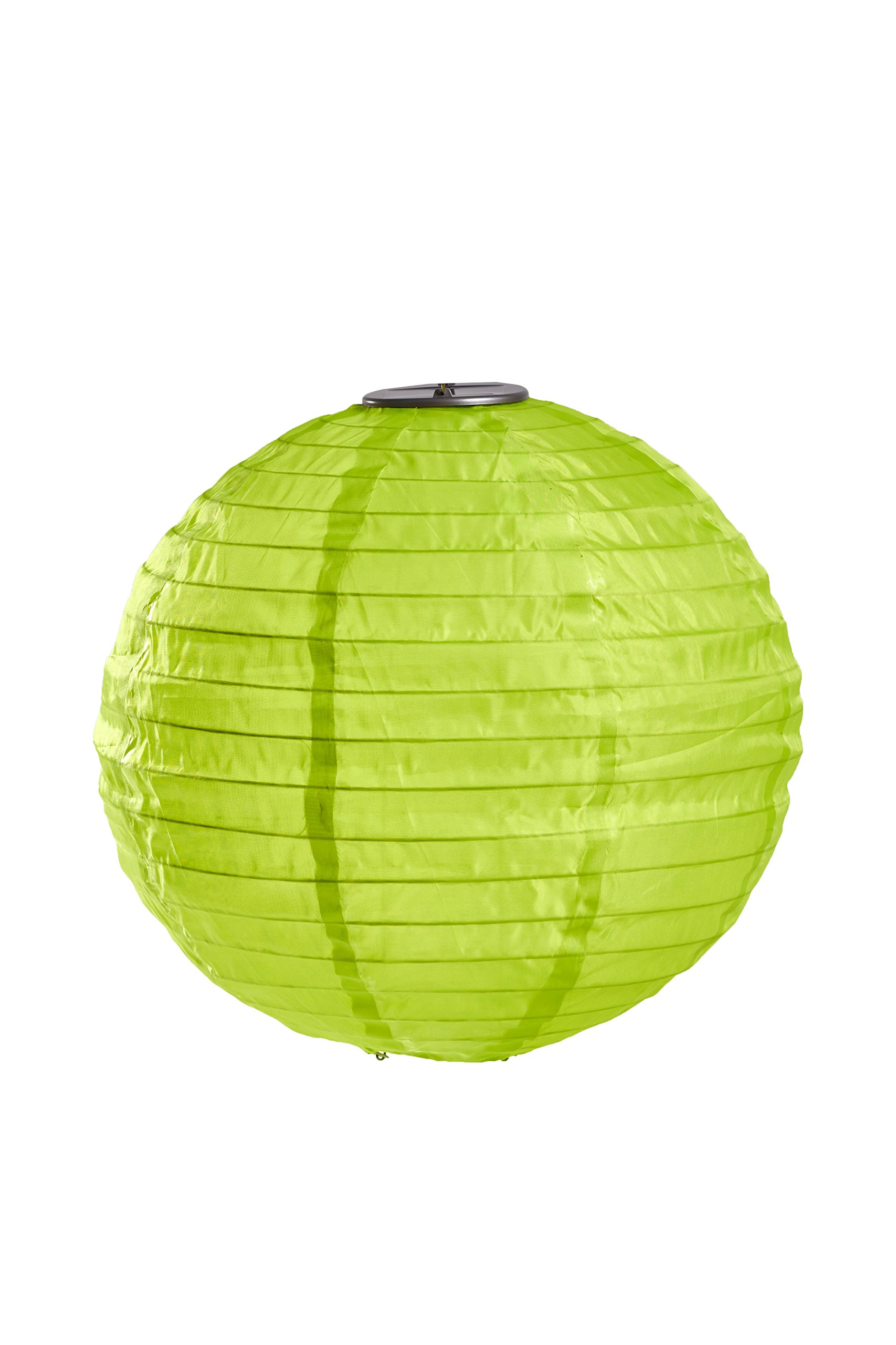 Allsop Home and Garden Soji Illume 14” LED Outdoor Solar Lantern, Handmade with Weather-Resistant UV Nylon, Lime (1-Count)